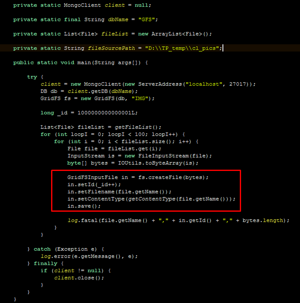 Java Driver 操作MongoDB GridFS 的資料正確性問題說明