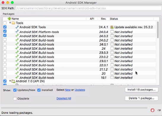 在 macOS Sierra 手動離線安裝 Xamarin 開發環境…
