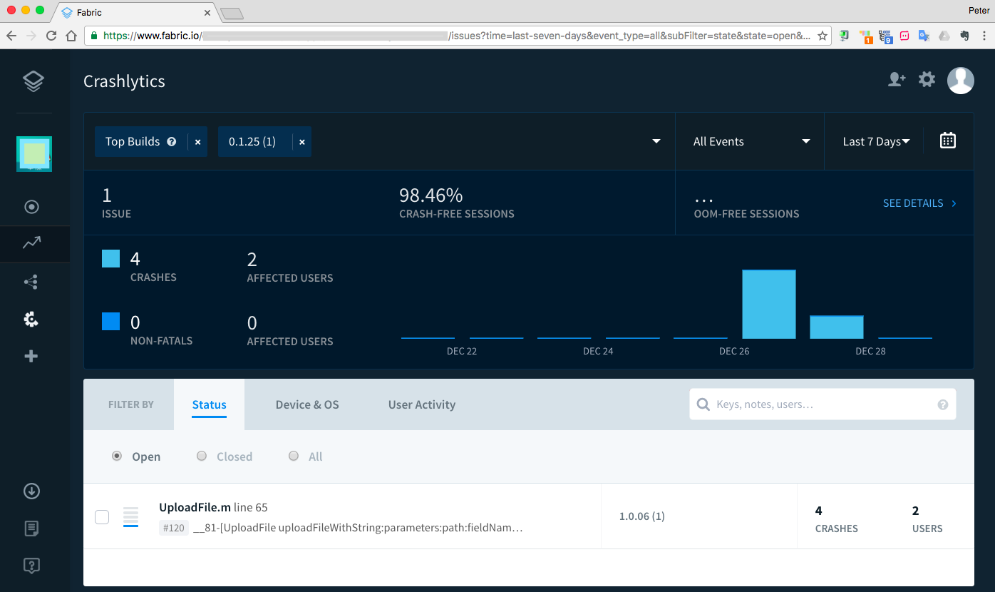 [APP] Fabrio Crashlytics導入簡介-iOS