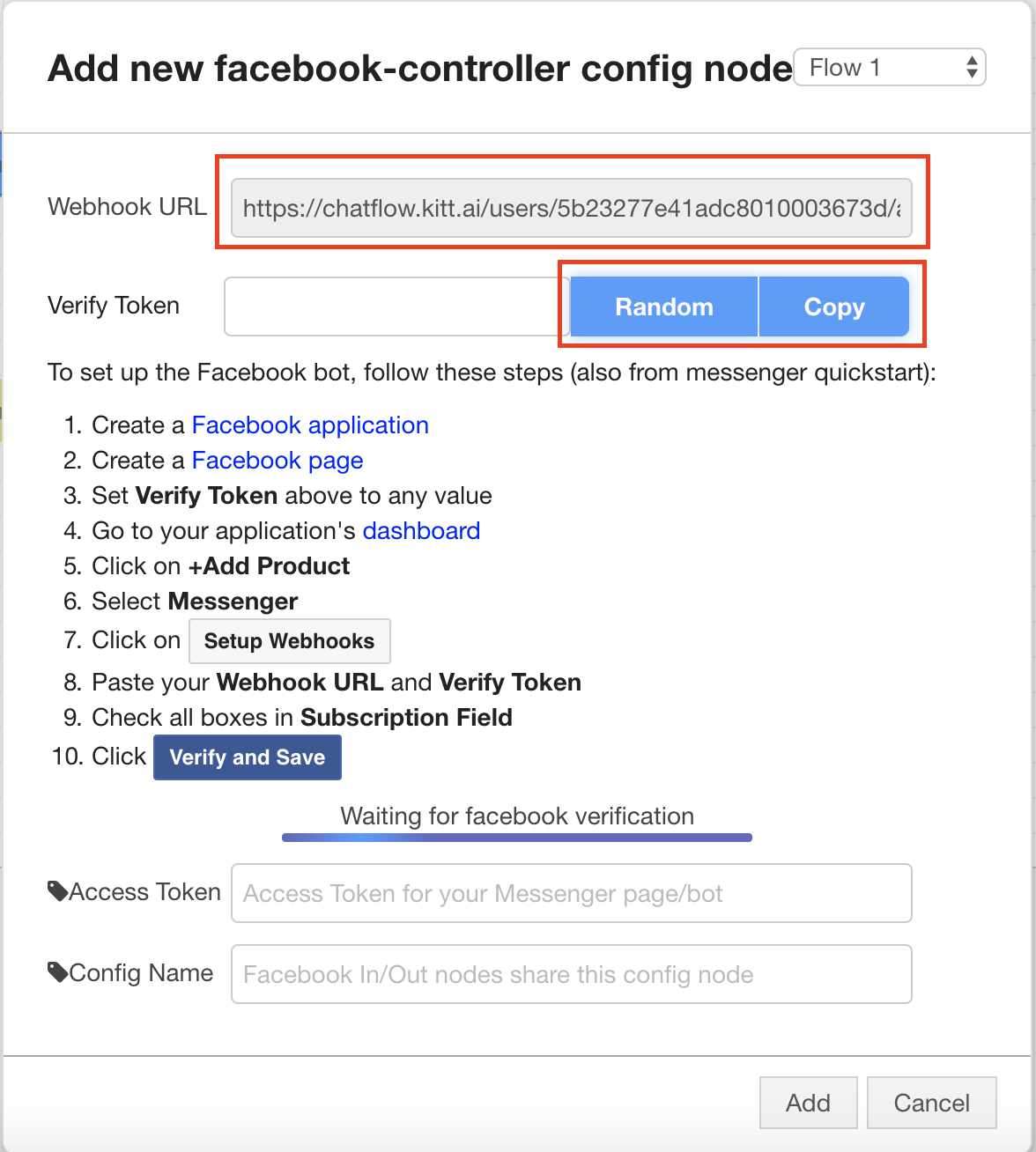 使用ChatFlow建立Facebook機器人