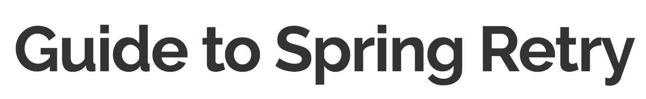 spring-retry 重試機制